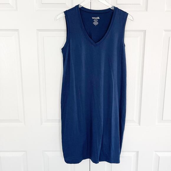 Wool& | Dresses | Wool Marine Blue Sleeveless Tank Shift Dress | Poshmark